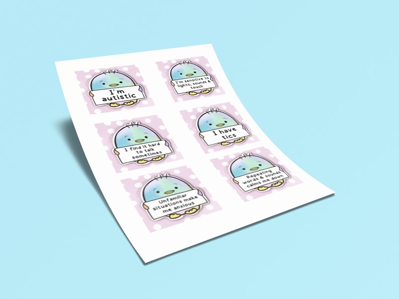 Autism & Hidden Disability Cards, PRINTABLE Medical Alert Tag/ Sign ...