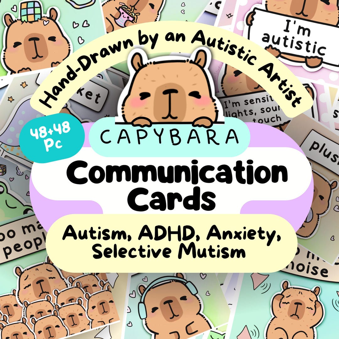 Autism Communication Cards, ADHD Anxiety Autistic Aid, Neurodivergent ...