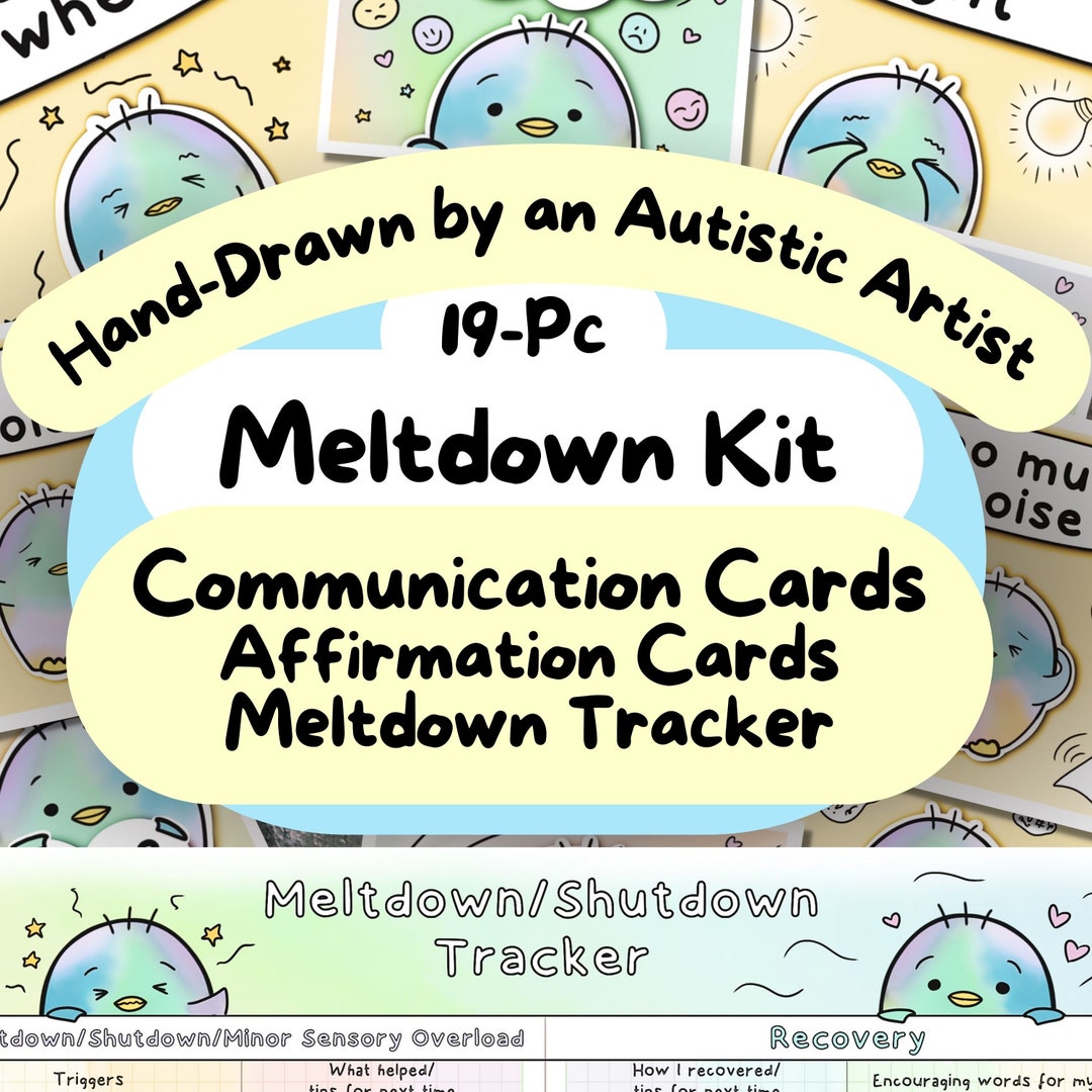 Meltdown Kit, Communication Cards, Meltdown Tracker, Autistic ...