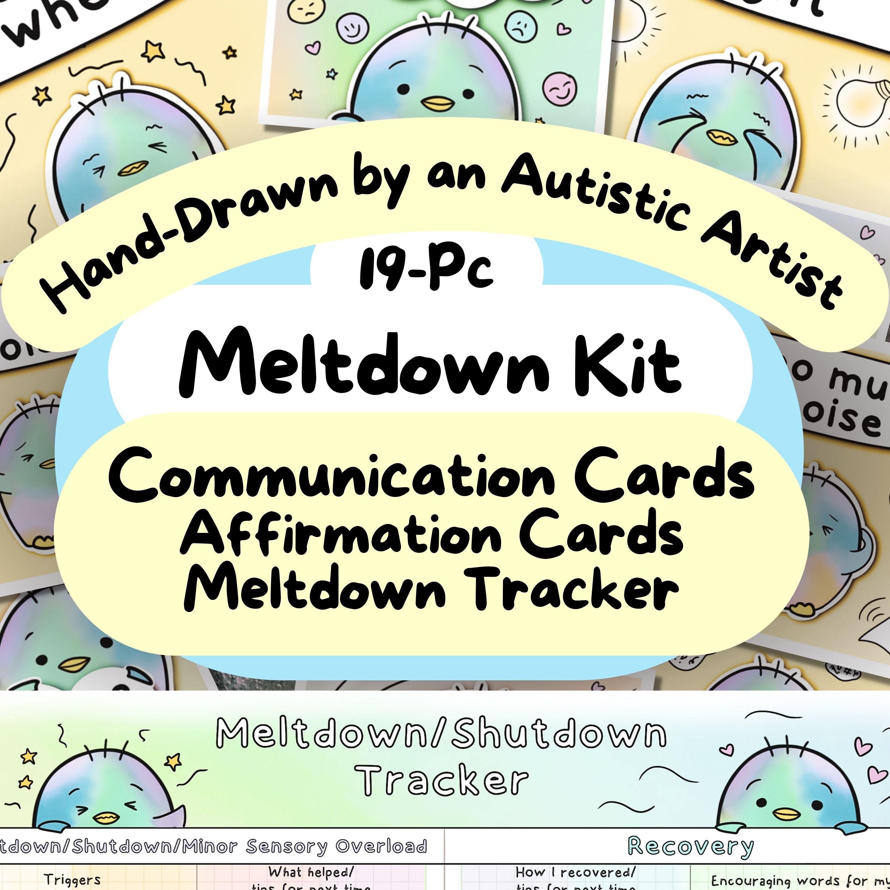 Meltdown Kit, Communication Cards, Meltdown Tracker, Autistic ...