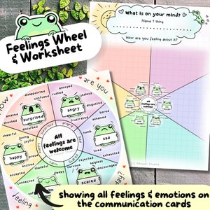 Frog-themed Emotions Communication Cards, Emotional Regulation ...