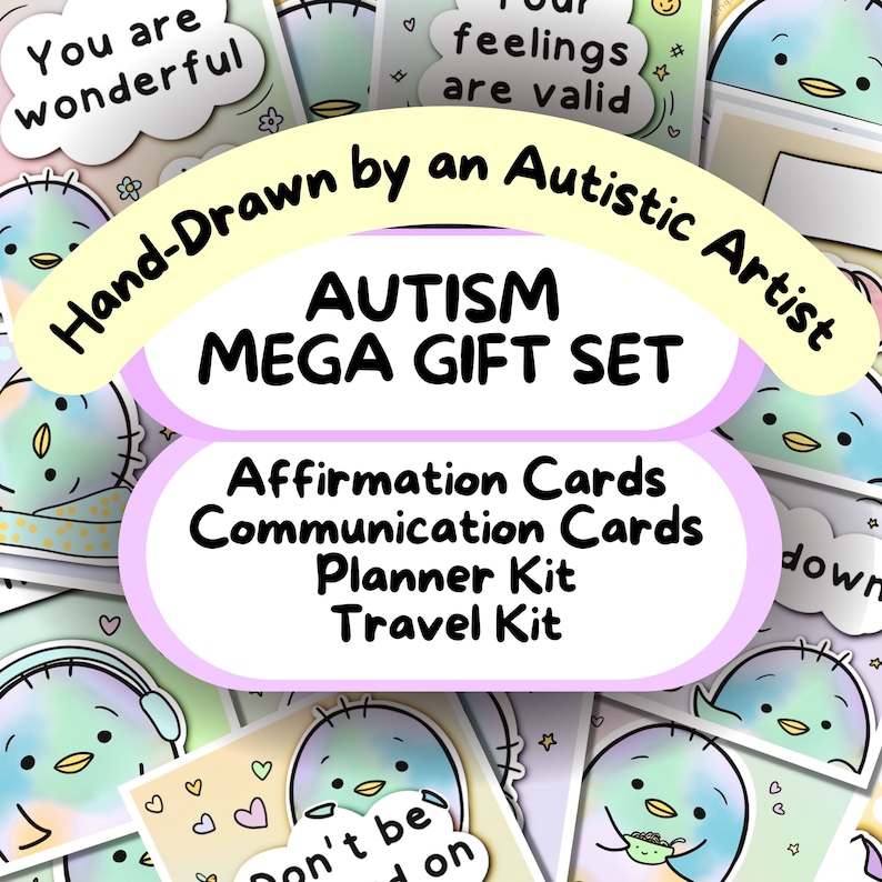 AUTISM Gift Set, Communication Cards, Autism Planner/ Journal, Autism ...