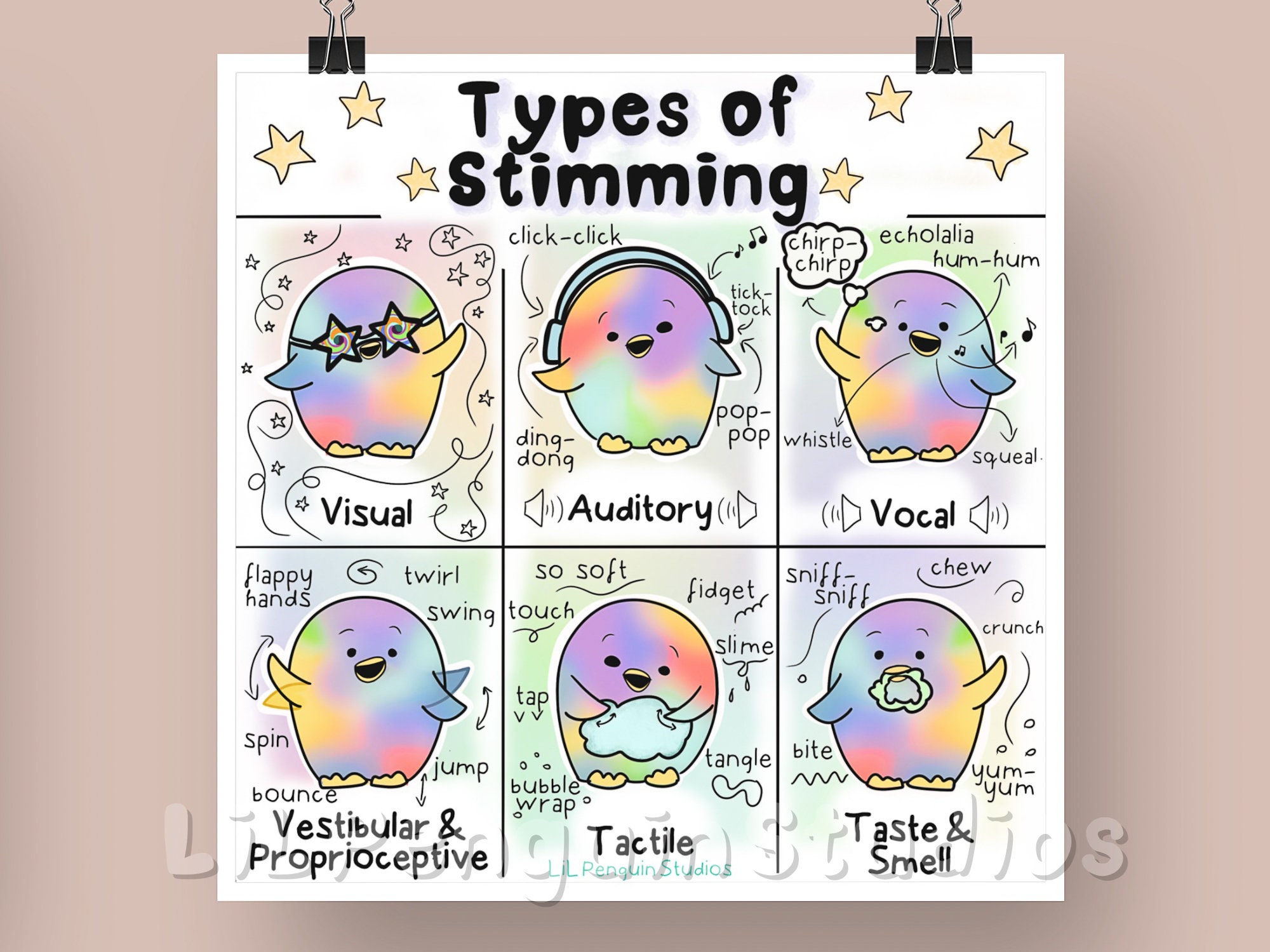 Stimming Poster, Autism Print, Therapy Office Decor, Special Ed ...