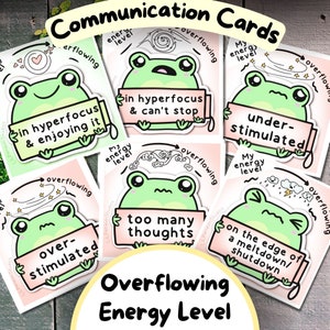 Frog-themed Autism Communication Cards, Understumulation ...