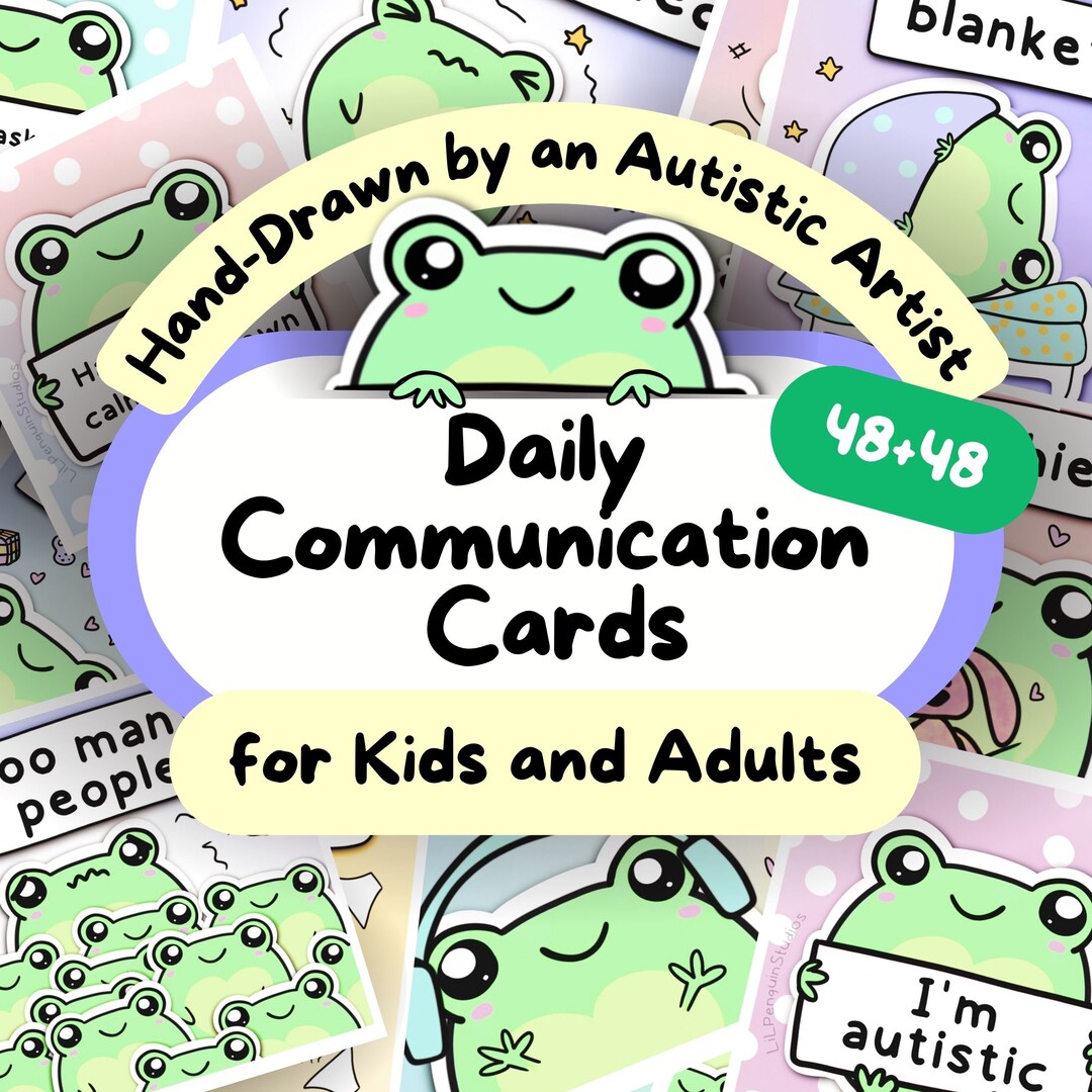 Frog Self-advocacy Communication Cards, Autistic Non Speaking Adult ...