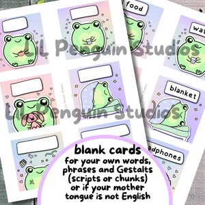 Frog Meltdown Needs Communication Cards, Themed Customisable Autism Non ...