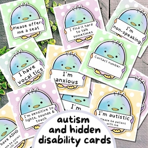 Communication Cards, Digital Penguin Themed Nonverbal Card, Cute Adult ...