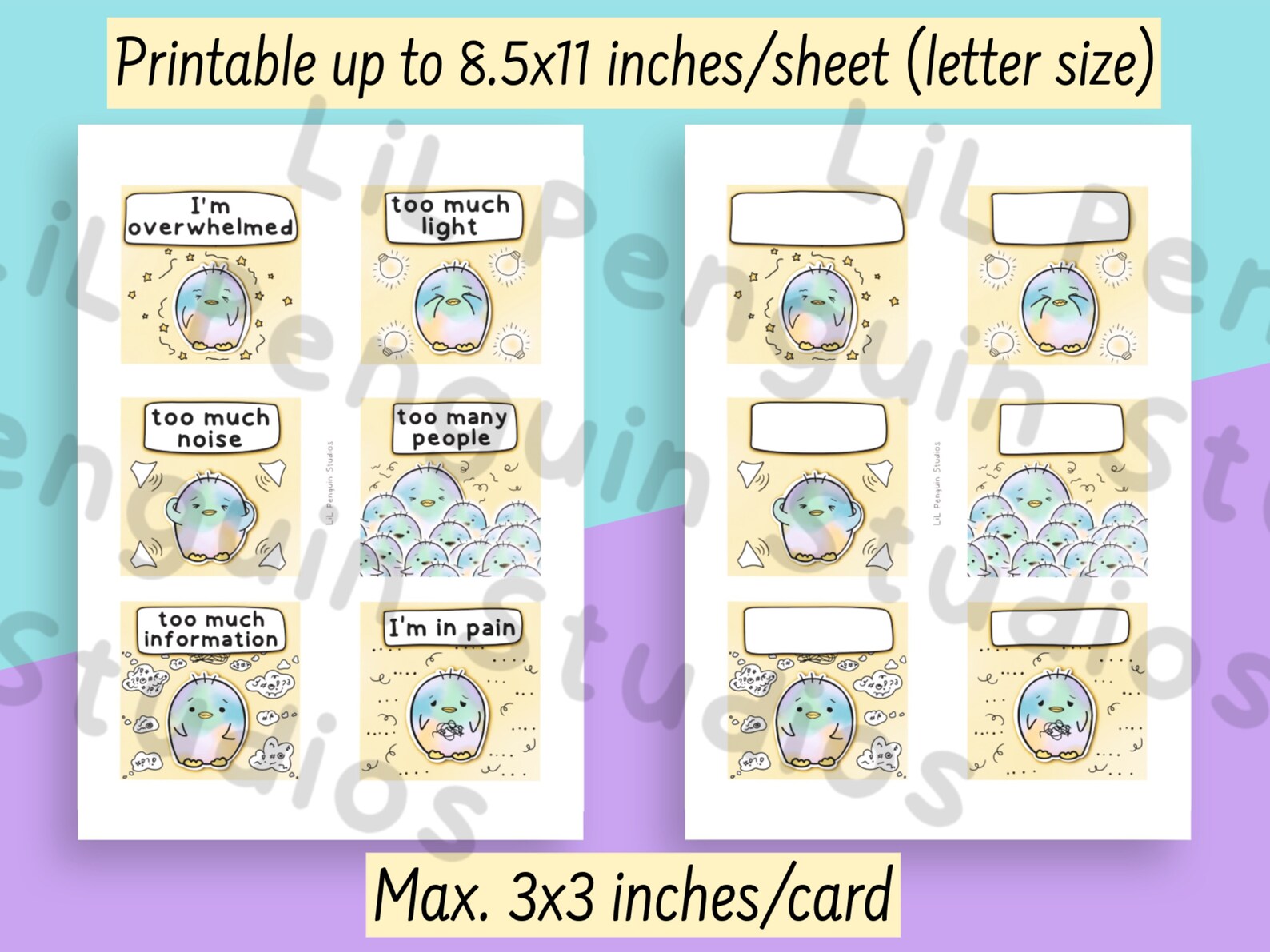 Meltdown Communication Cards, Nonverbal PRINTABLE Autism Communication ...