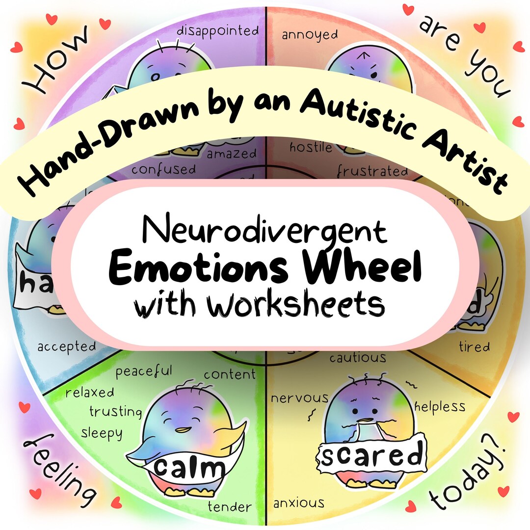 Emotions Wheel Posters and Worksheets, Feelings Wheel Printable ...