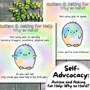 Self-advocacy Communication Cards, Printable Autism Zine, Teen/ Adult ...