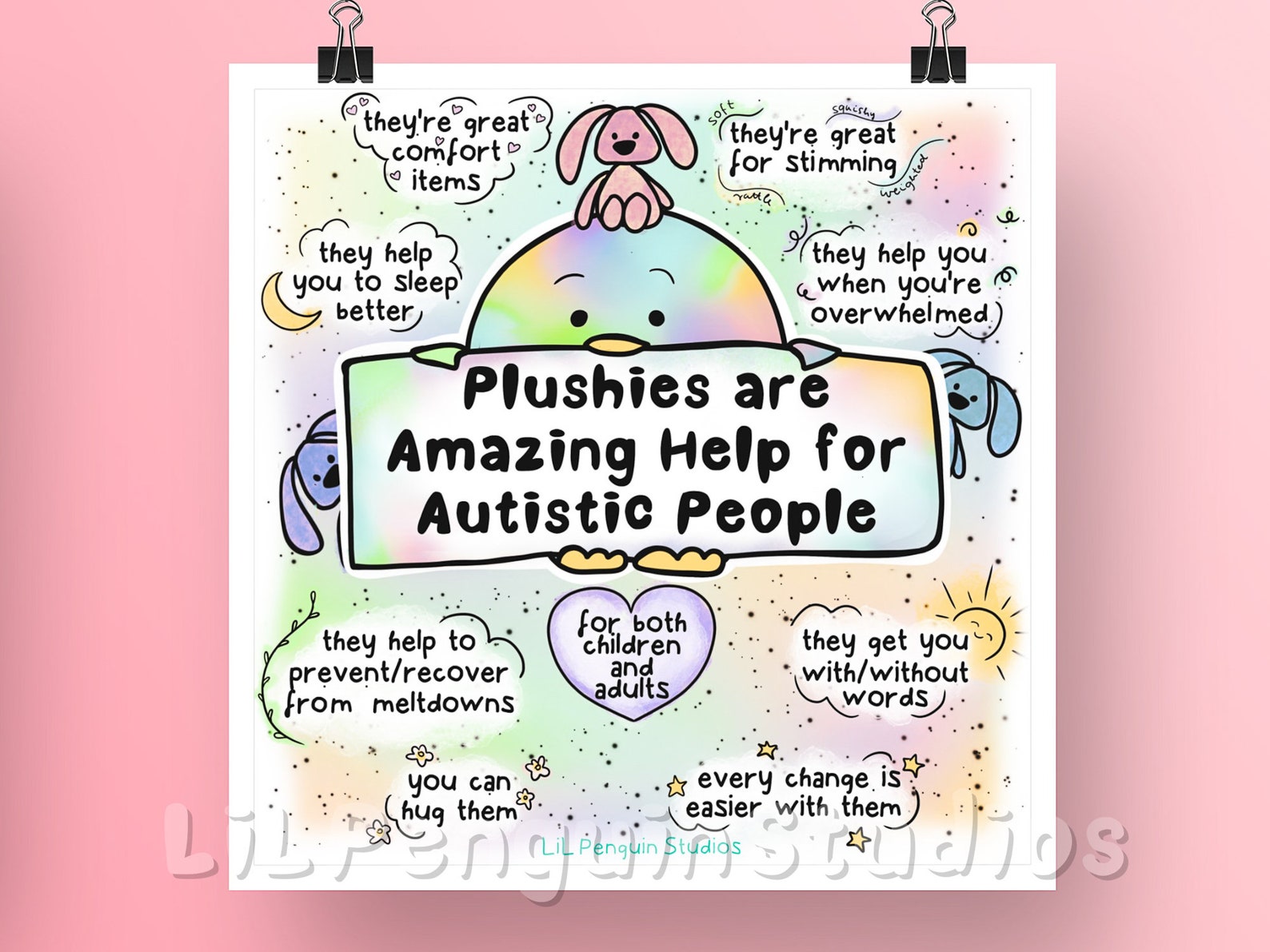 Digital Autism Print Set Self Care/ Plushies/ Mood Chart - Etsy