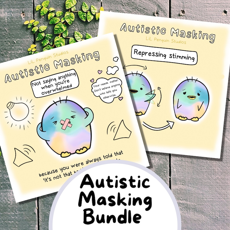 Autistic Masking PRINTABLE Bundle Autism Digital Worksheet - Etsy