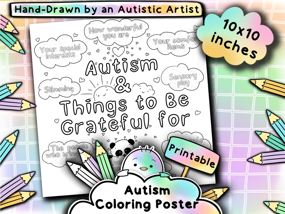 Autism Colouring Poster, Calming Autistic Coloring Page, Neurodiversity ...