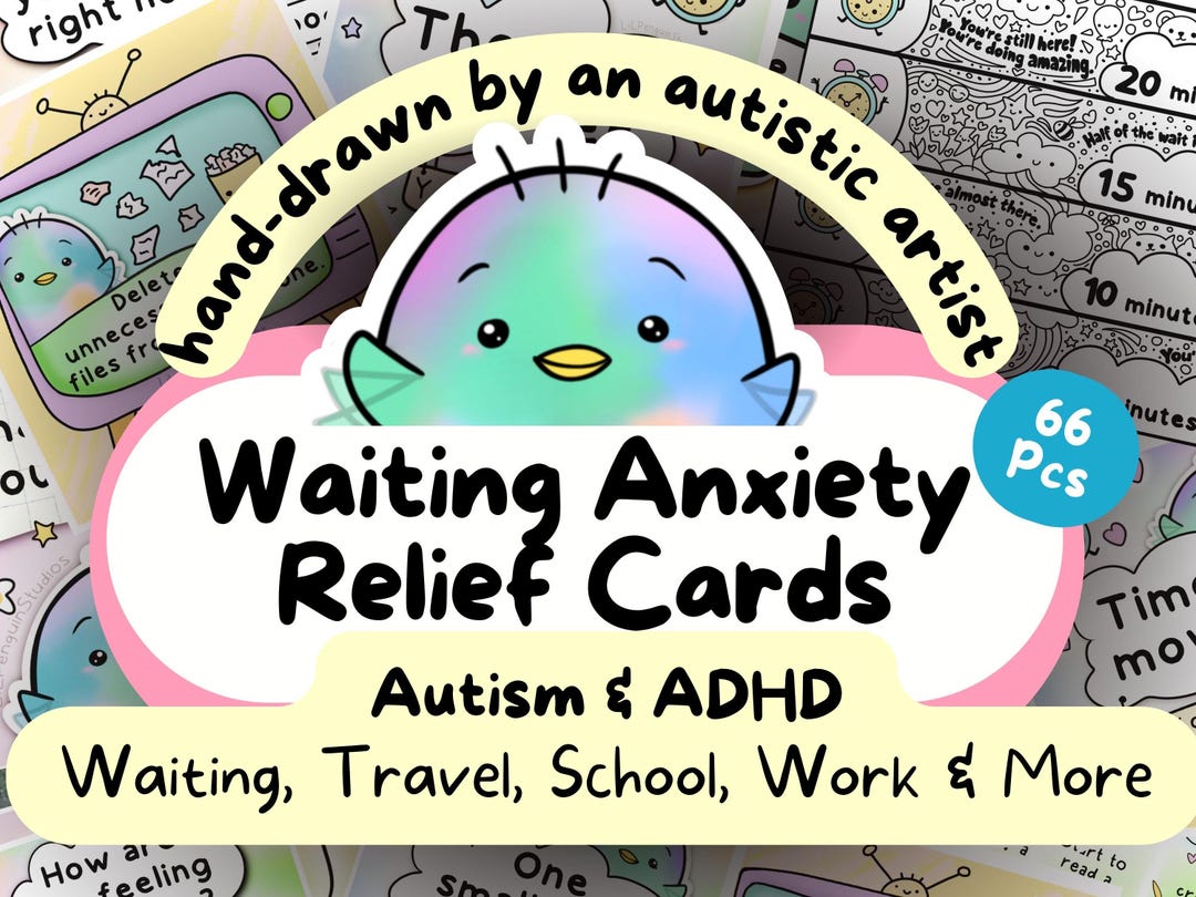 Autism ADHD Cards: Waiting Anxiety Relief for School/work, ADHD Tool ...
