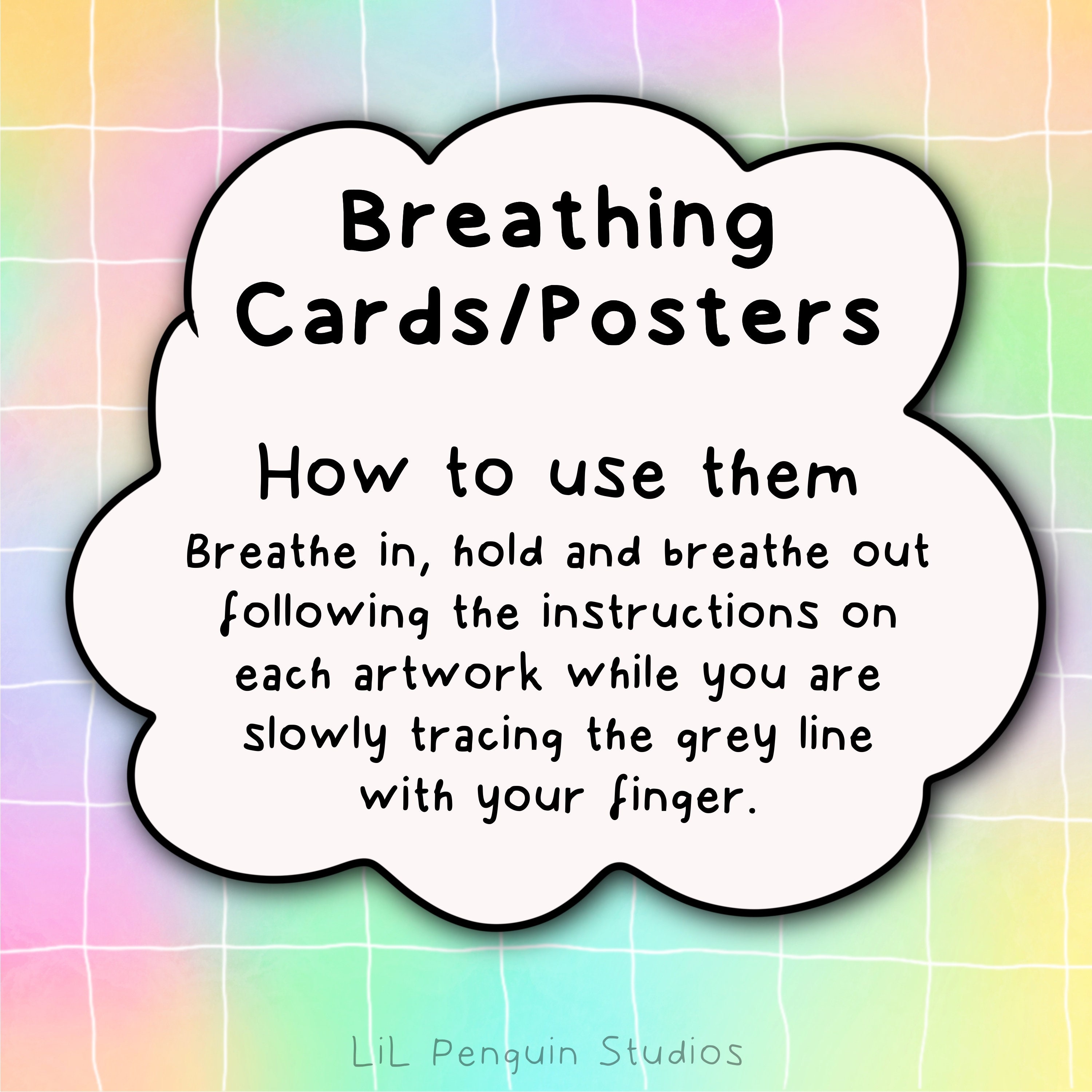 Spiral Breathing Poster, Grounding Technique Card, Calm Corner Art ...