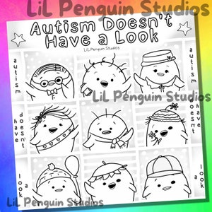 3-pc Autism Colouring Pages, Printable Calming Autistic Activity Sheets ...