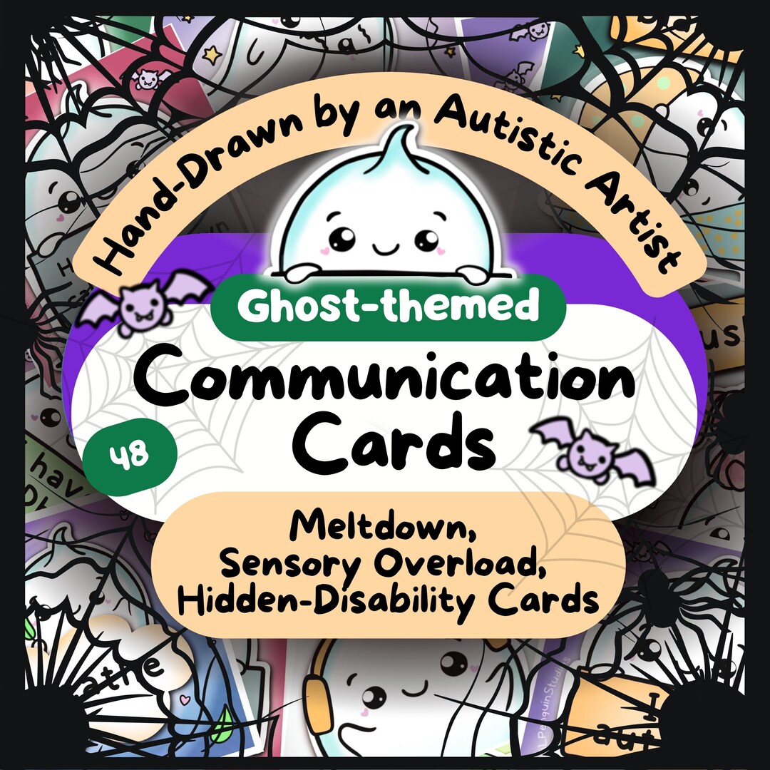 Ghost Adult Communication Cards, Halloween-themed Autism Non Verbal ...