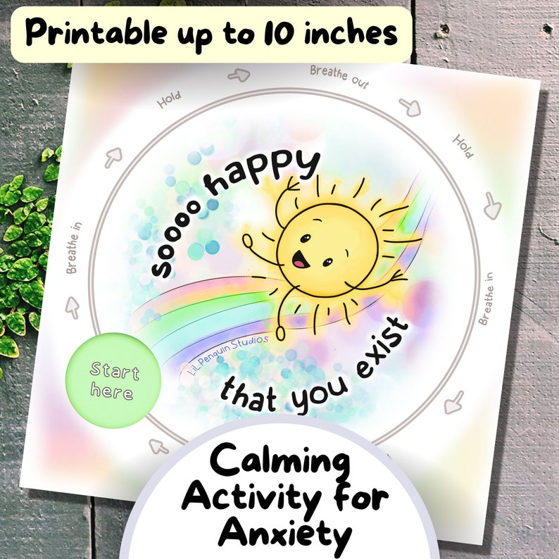 Mindfulness Breathing Poster, Breathing Technique, Calming Corner Print ...