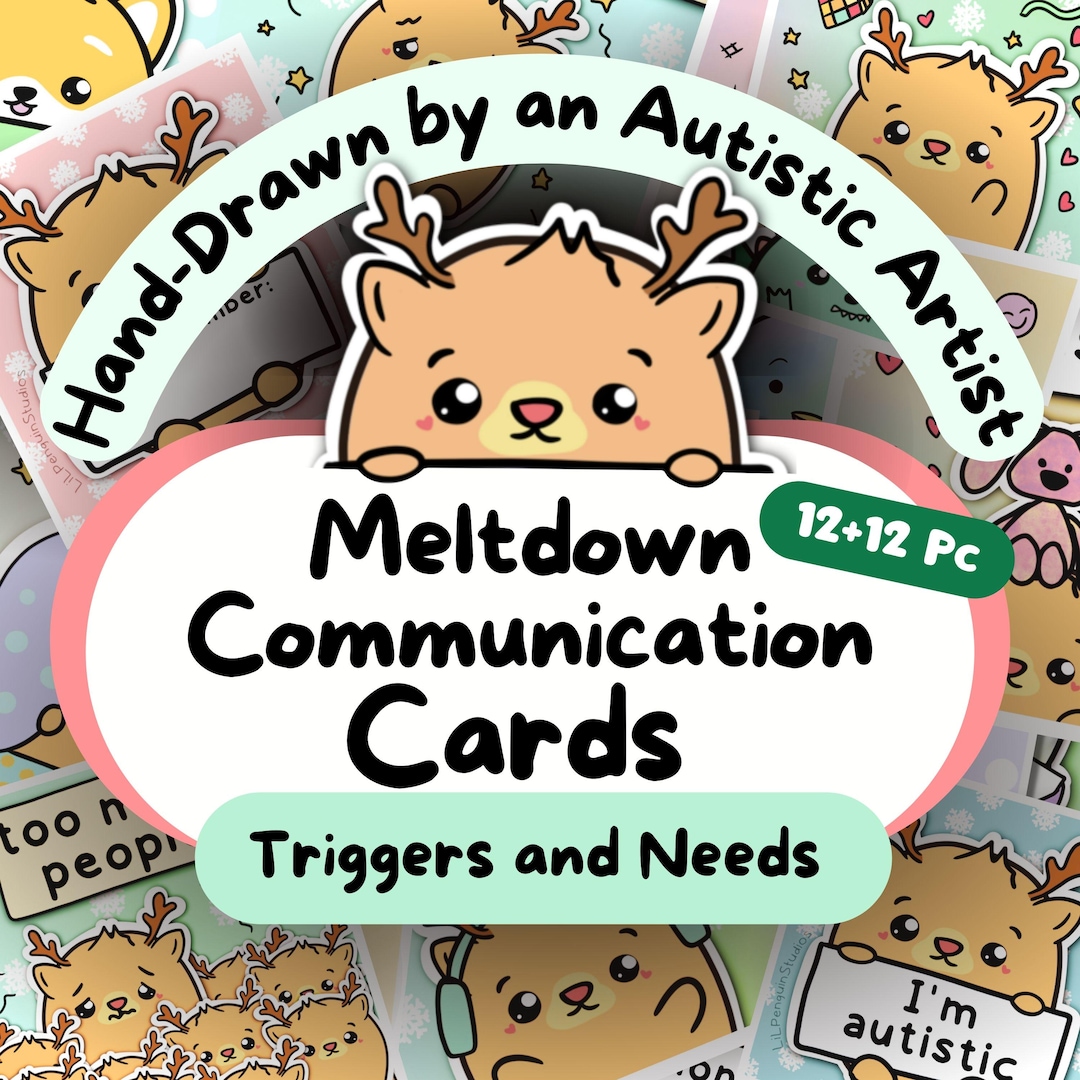 Reindeer Sensory Issue Cards, Autism Communication Kit, Autistic ...