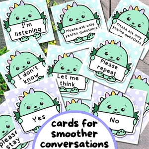 Dino Communication Cards, Autistic Meltdown Printable, Non Verbal ...