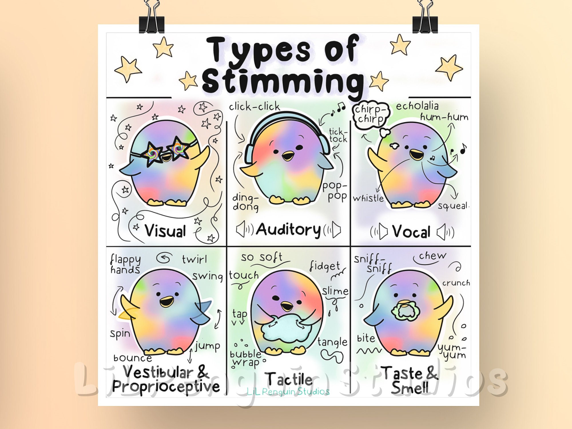 Stimming Poster, Autism Print, Therapy Office Decor, Special Ed ...