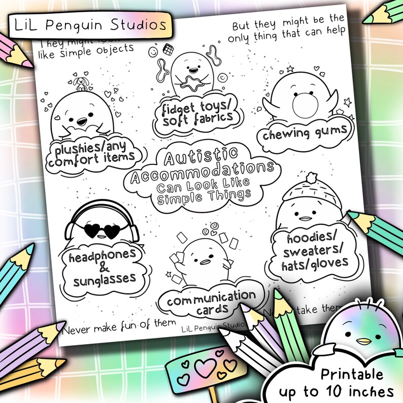 Autism Coloring Page, Autistic Adult Coloring Poster, Counseling ...