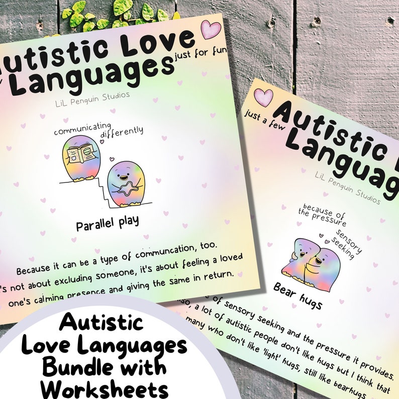 Autism Zine, Autistic Love Languages Printable Bundle, Autism ...