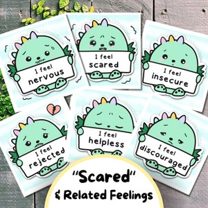 Dino Feelings Adult Communication Cards, Emotions Flashcards, Autistic ...