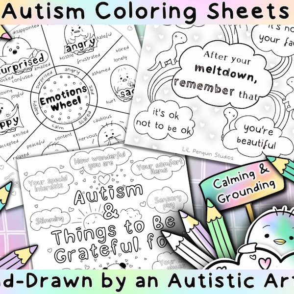 Neurodivergent Coloring Sheet - Etsy