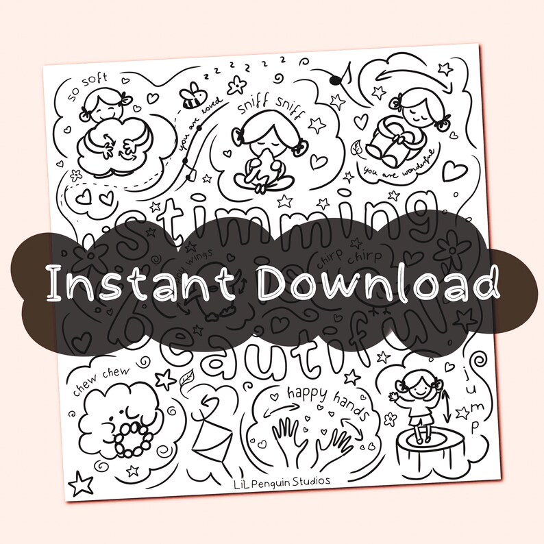 Autism Coloring Page, Digital Neurodiversity Activity Sheet, Journal ...