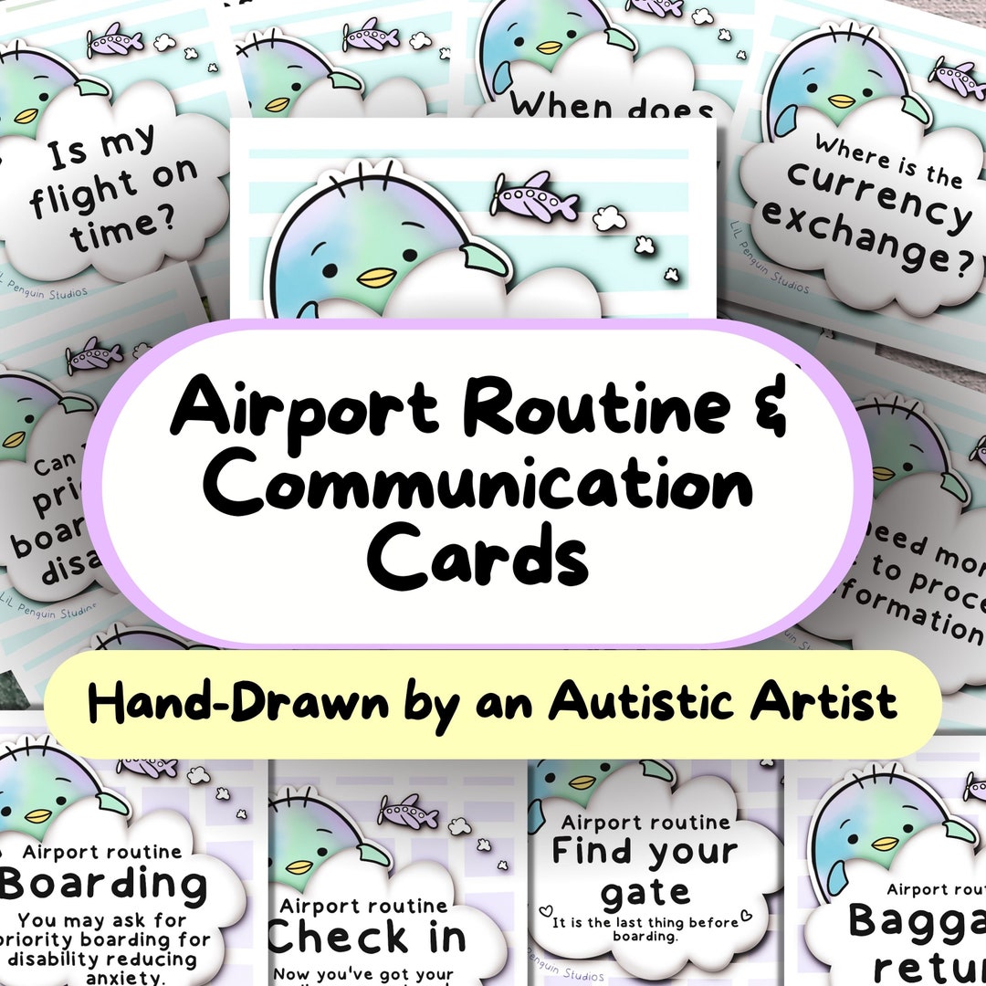 Autism Travel Cards: Airport Communication Cards, and Executive ...