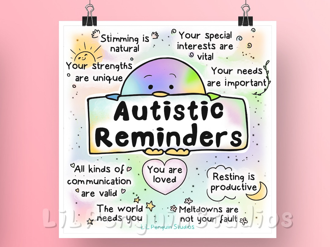 Autistic Reminders PRINTABLE Poster, Autism PDF, Special Needs Print ...