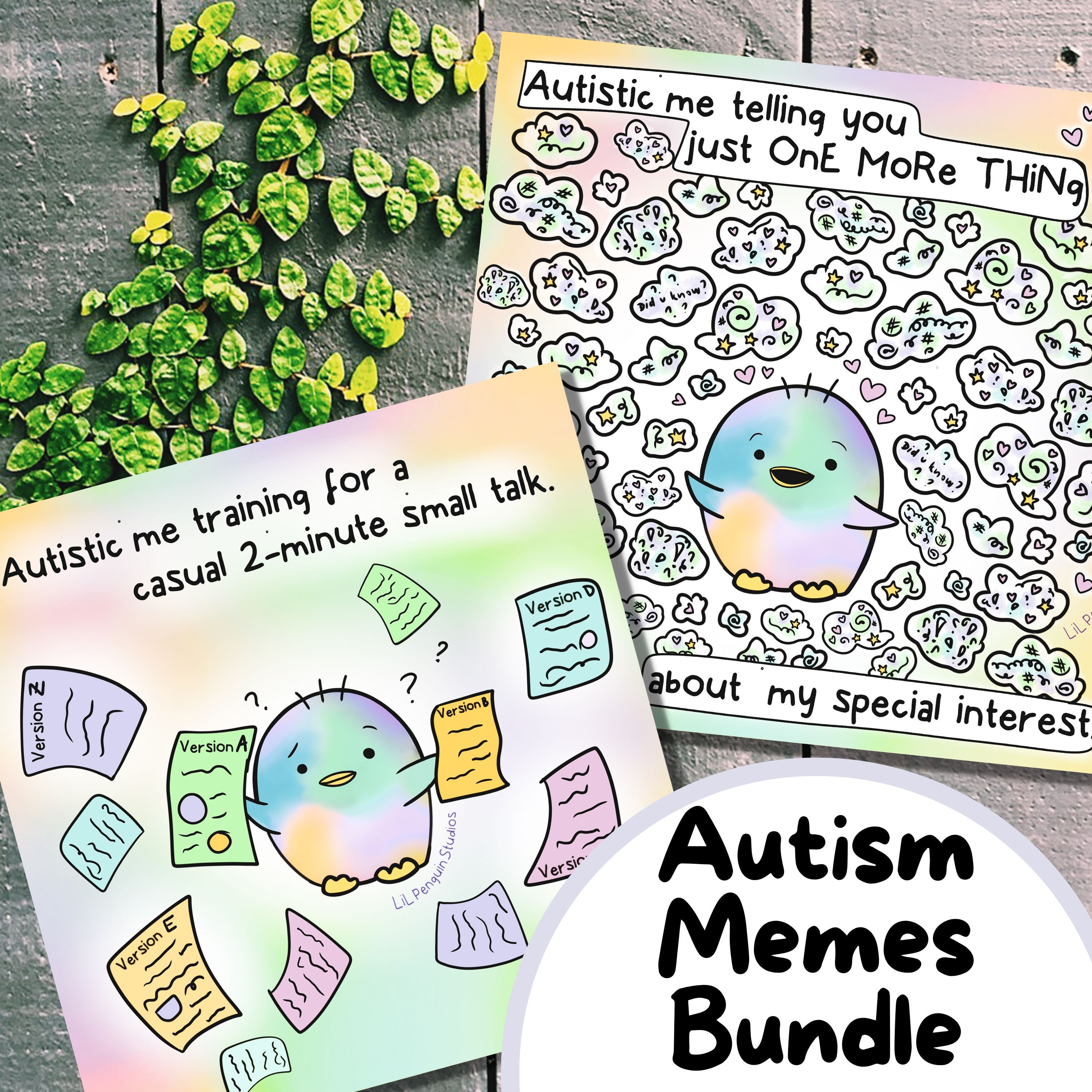Autism Memes Bundle JPEG, Funny Autism Printouts, Digital ...