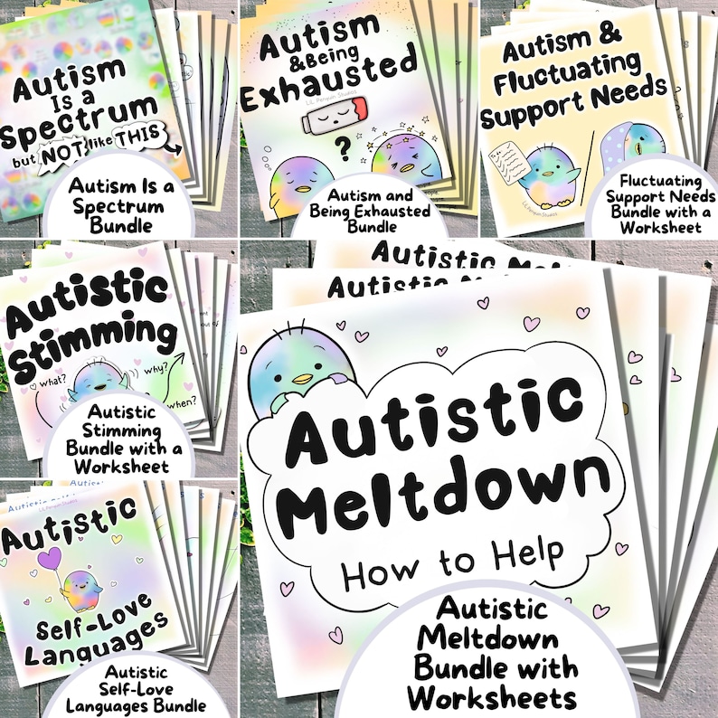 Autism Zines Mega Bundle, Printable Therapy Worksheet, Neurodiversity ...