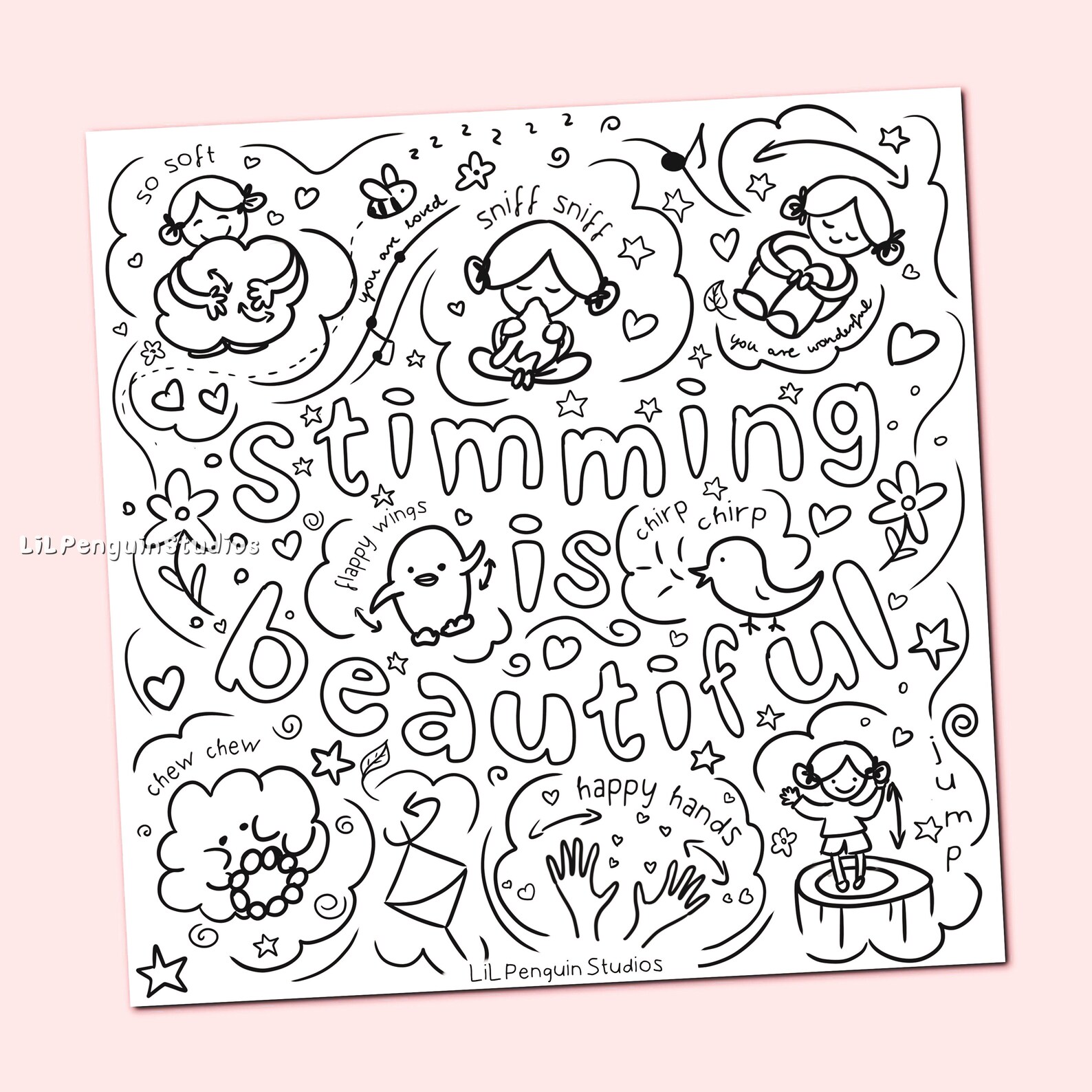 Autism Coloring Page, Digital Neurodiversity Activity Sheet, Journal ...