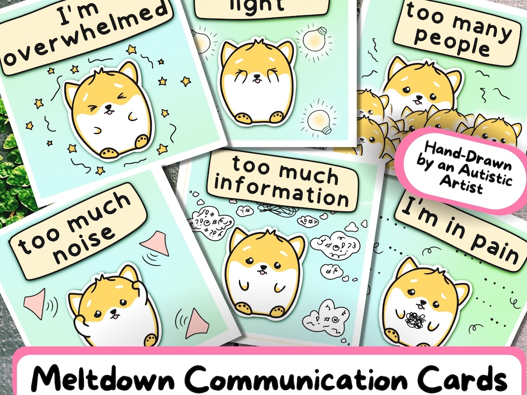 Meltdown Communication Card, Sensory Processing Disorder Aid, Nonverbal ...