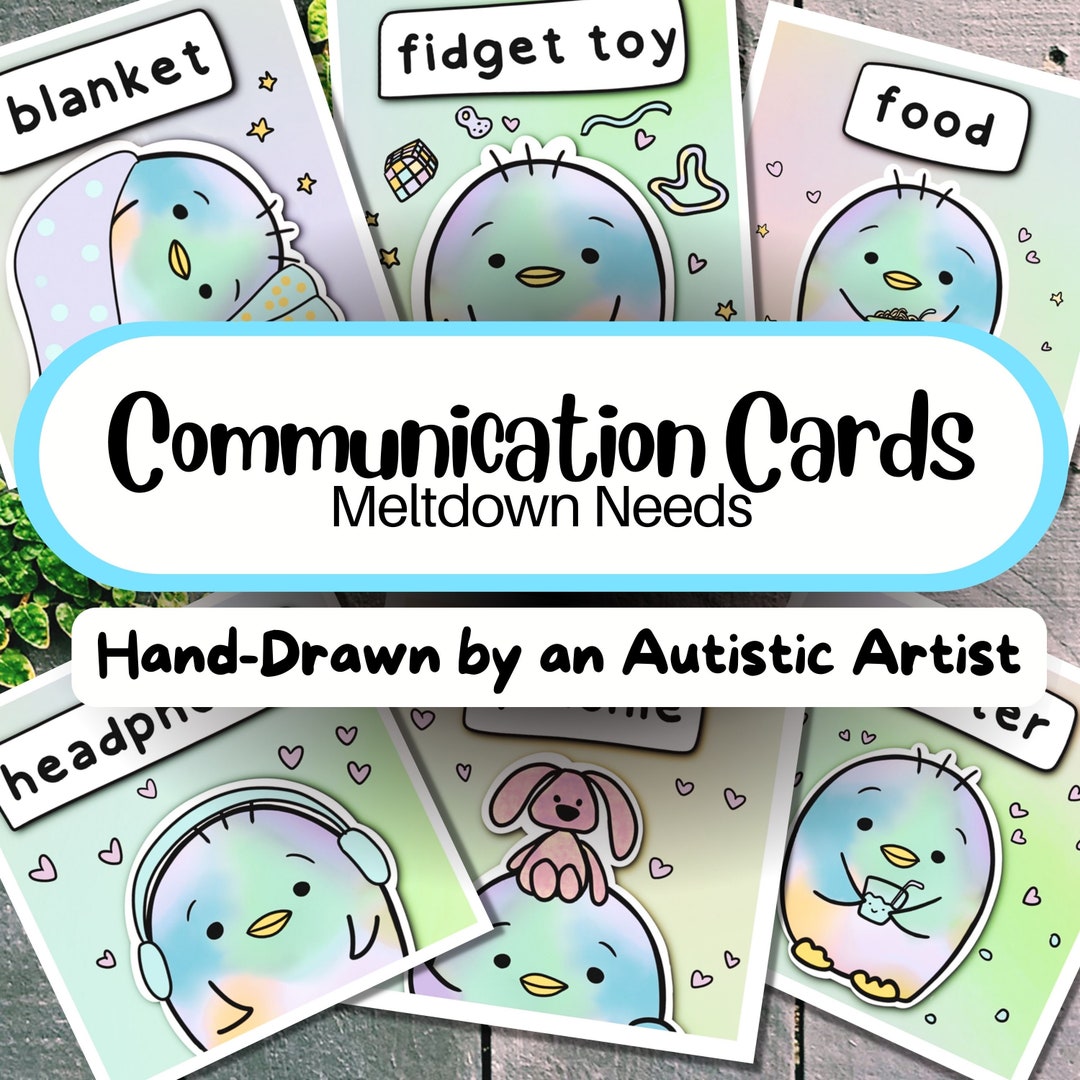 6 Printable Communication Cards (autistic Meltdown), Adult ...