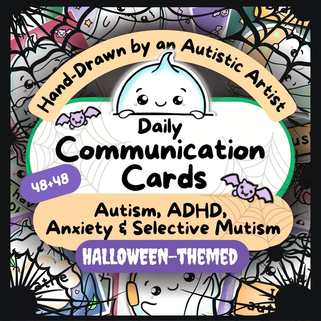 Ghost Autistic Communication Cards, Kids Halloween Autism Printable ...