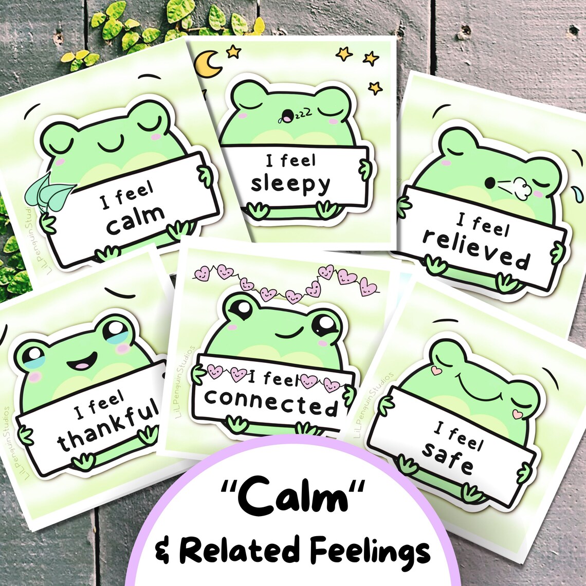 Frog-themed Emotions Communication Cards, Emotional Regulation ...