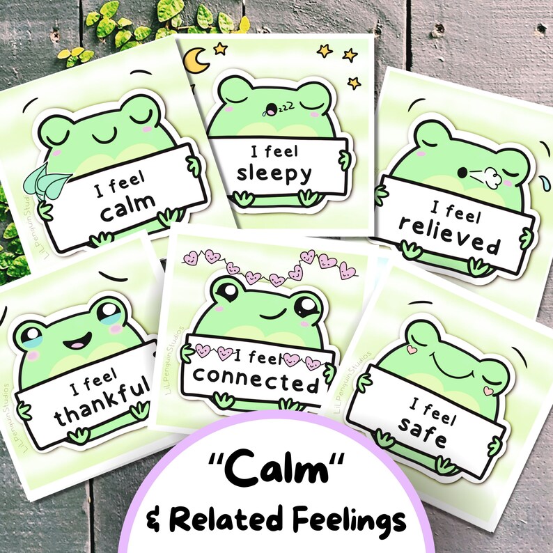 Frog-themed Emotions Communication Cards, Emotional Regulation ...