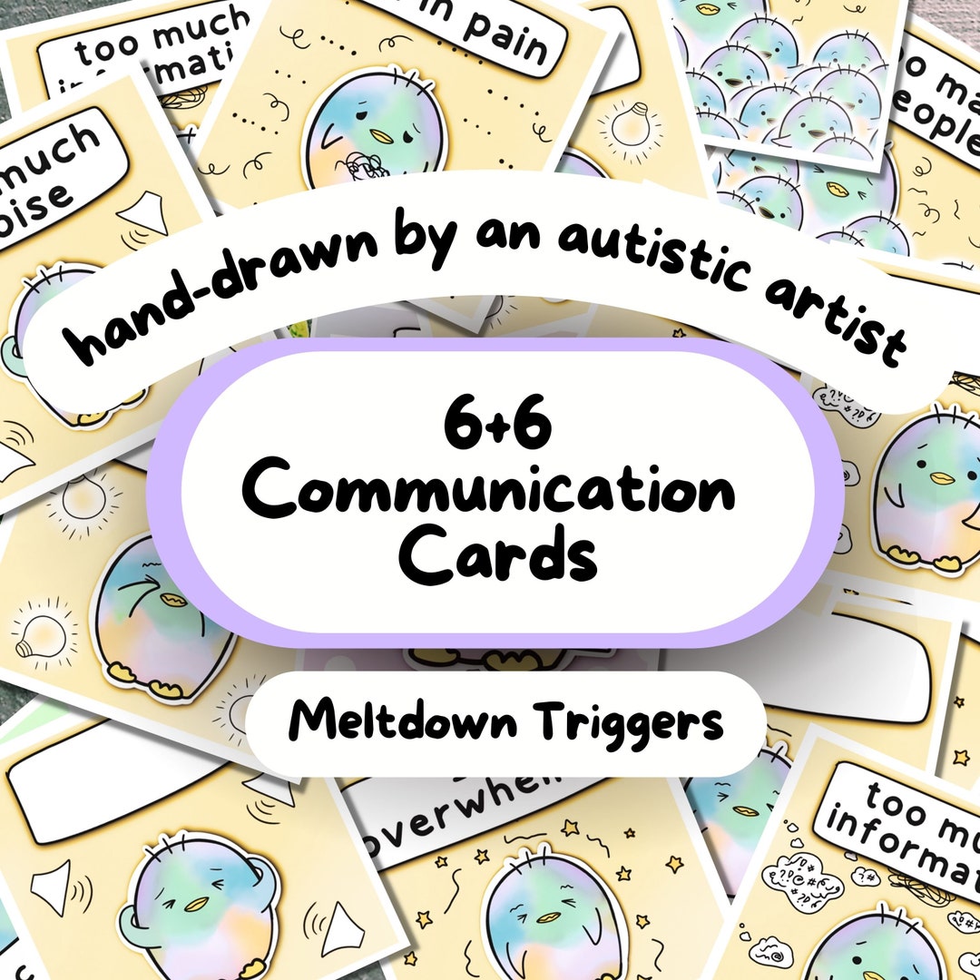 Meltdown Communication Cards, Nonverbal PRINTABLE Autism Communication ...