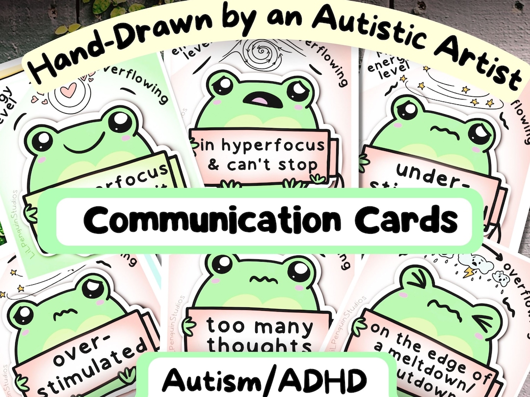 Frog-themed Autism Communication Cards, Understumulation ...