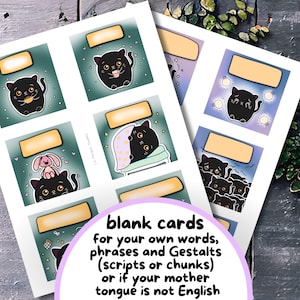 Black Cat Nonverbal Communication Cards, Halloween Autism Lanyard ...