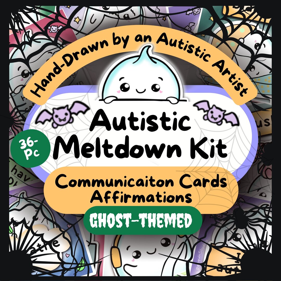 Ghost Autistic Meltdown Kit, Adult Communication Cards, Halloween Kids ...