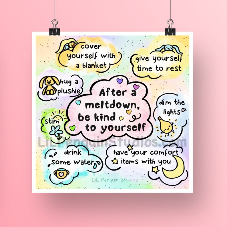 Autistic Meltdown Printable Poster Autism Sticker PDF Self - Etsy