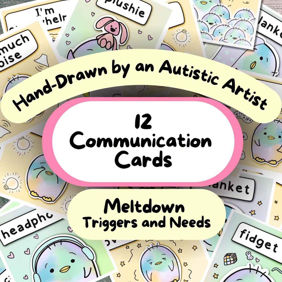 12-pc Meltdown Communication Card Set, Autistic Meltdown, Adullt ...