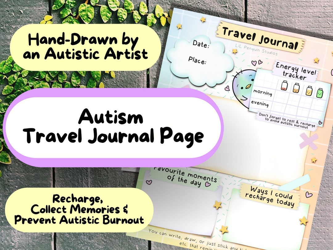 Autism Journal for Traveling, Autism Travel Journal Spread, Autism ...