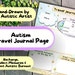 Autism Journal for Traveling, Autism Travel Journal Spread, Autism ...