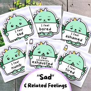 Dino Feelings Adult Communication Cards, Emotions Flashcards, Autistic ...