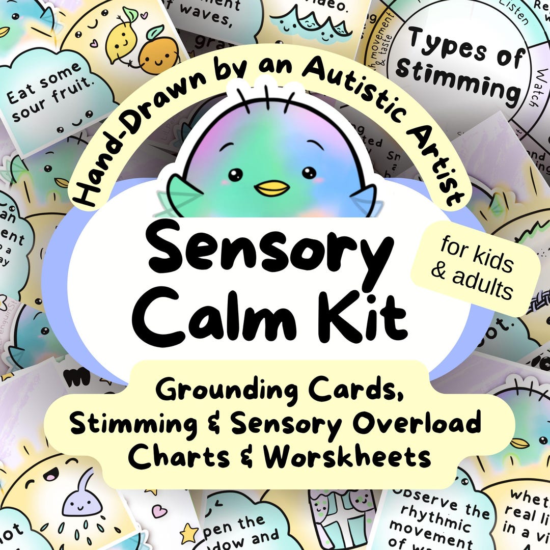 Autism ADHD Sensory Kit, Autistic Calming Cards, ASD Download, Therapy ...